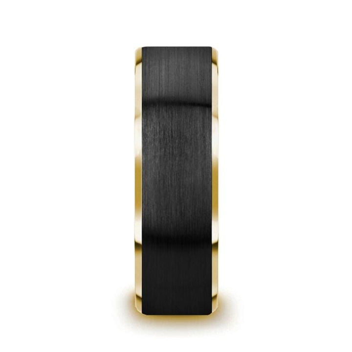 Moissy Fine Jewellery - GASTON Gold Plated Tungsten Polished Beveled ...